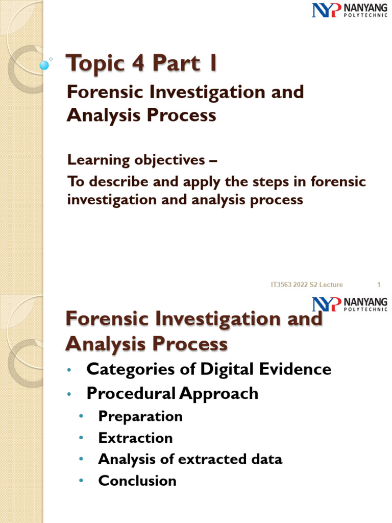 CFORP L06 Forensic Investigation and Analysis Process | PDF | Computer File | Hearsay