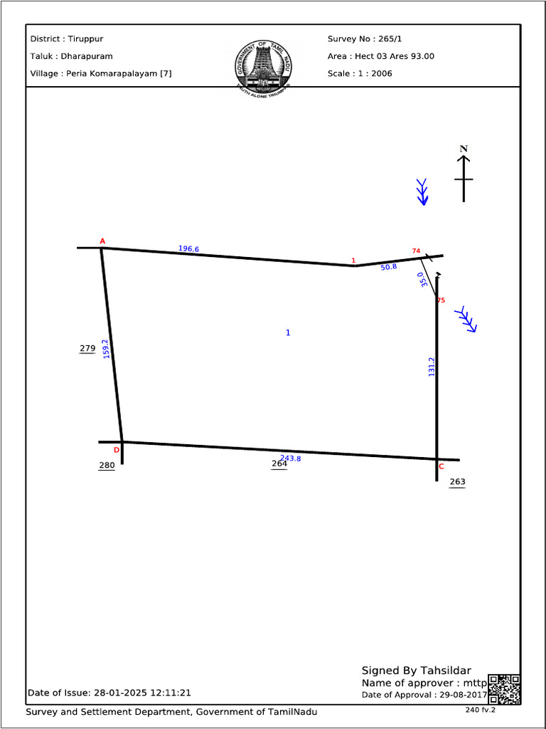 FMB - Periyakumarapalayam 265-1 Periyapatti road | PDF