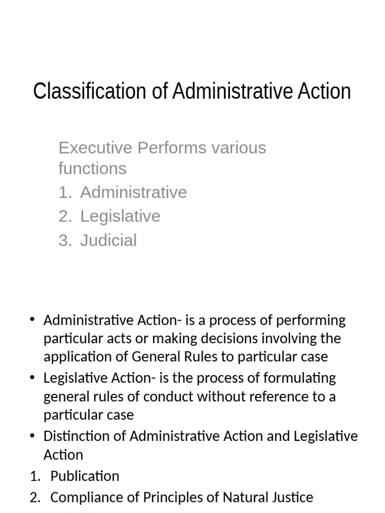 Classification of Adm. Action | PDF | Judiciaries | Precedent