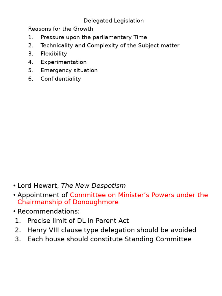 Delegated Legislation | PDF | Governance | Legal Documents