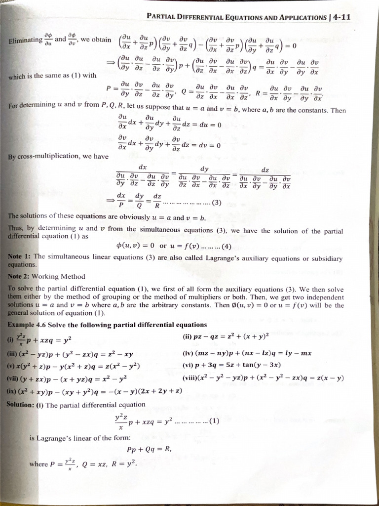 Solve Questions on Linear PDE of First Order. | PDF
