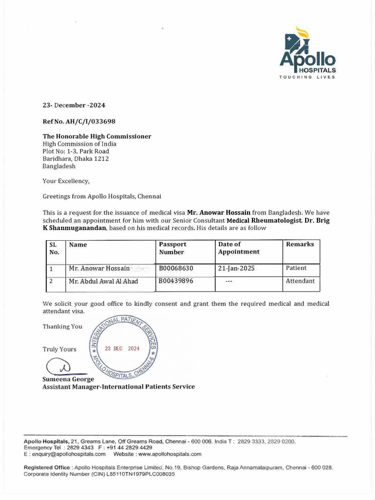 Apollo Appointment | PDF