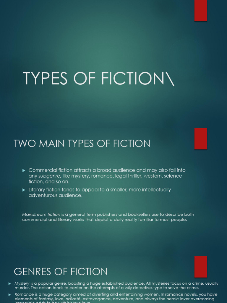 Week 3 - Types of Fictions - Presentation | PDF