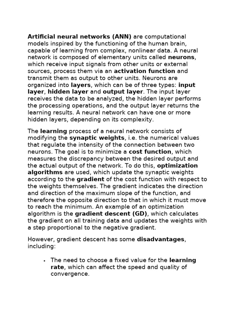 Artificial Neural Networks-Optimization | PDF | Applied Mathematics | Algorithms