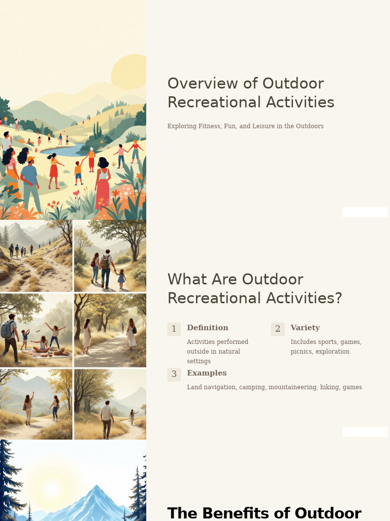Benefits of Outdoor Recreation Activities | PDF | Outdoor Recreation ...