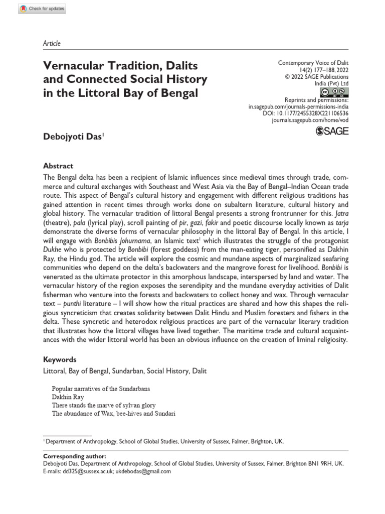 Dalit Syncretism in Bengal Delta | PDF | Bengal