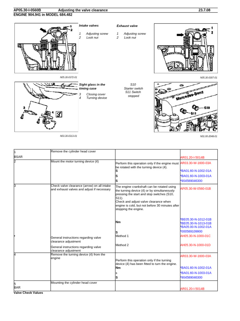 Valve Adjustment 904 | PDF | Valve | Propulsion