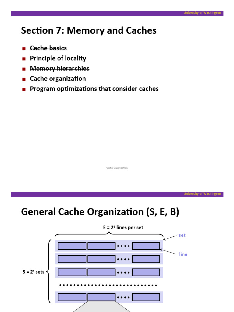 Lecture Slides 07 075-Caches-Org-Part2 | PDF | Cpu Cache | Operating System Technology