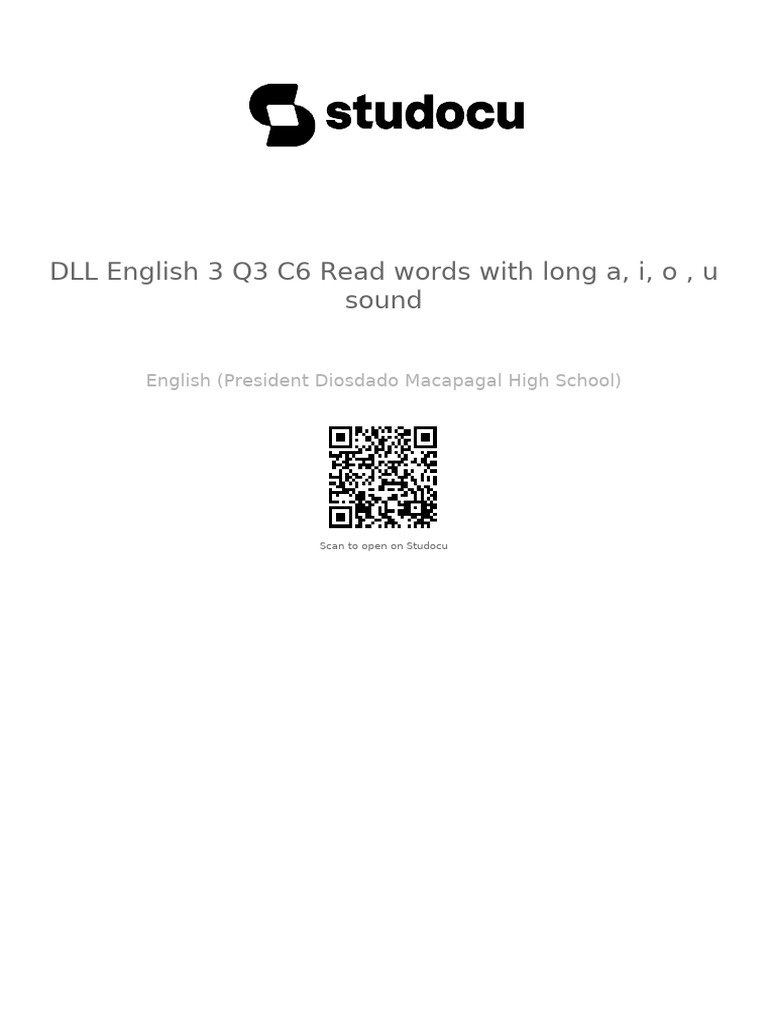 Long Vowel Sounds Lesson Plan | PDF | Linguistics | Phonetics