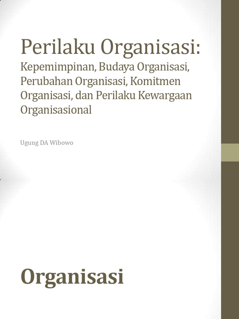5 Teori Perilaku Organisasi | PDF