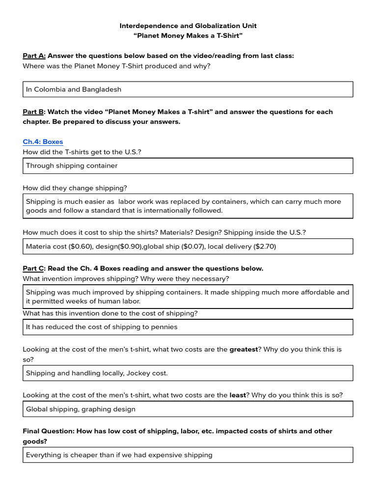 Interdependence and Globalization | PDF