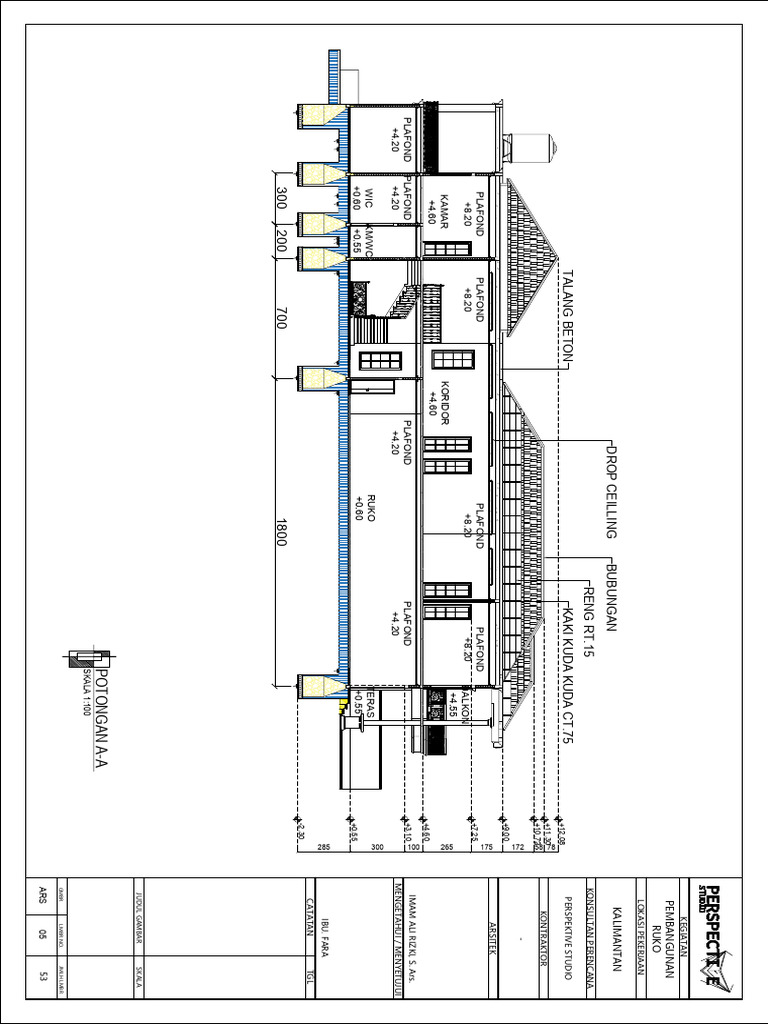 05 - Potongan A-A | PDF
