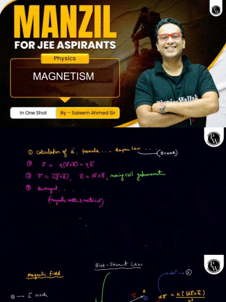 Magnetism Class Notes Manzil JEE 2025 | PDF