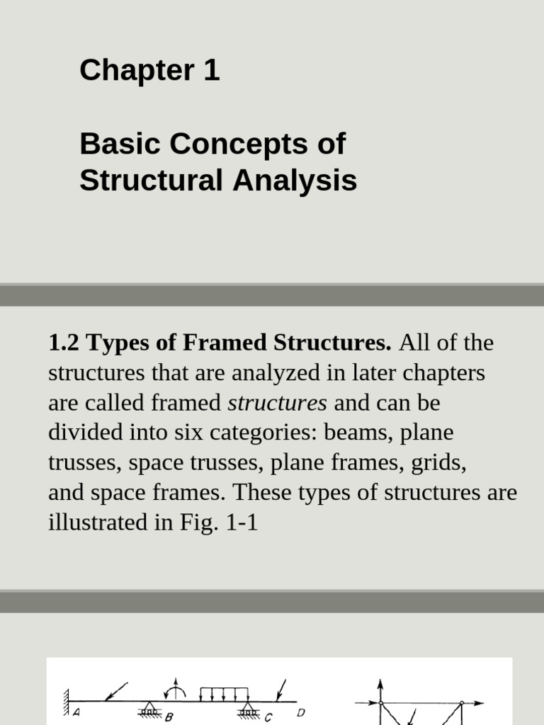 Chapter 1 Basic Concepts of Structural Analysis (1) | PDF