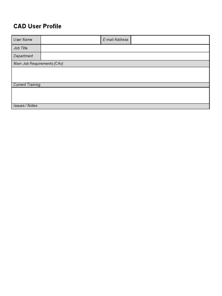 CAD User Profile | PDF
