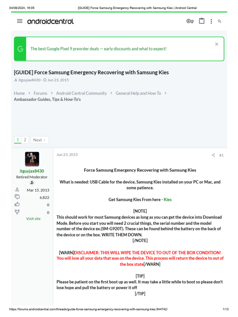 Samsung Kies Recovery Guide | PDF | Android (Operating System) | Computing