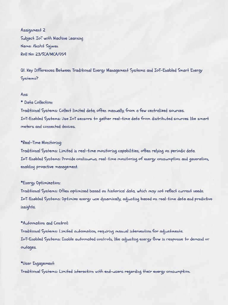 Assignment 2 - IOT With Machine Learning | PDF