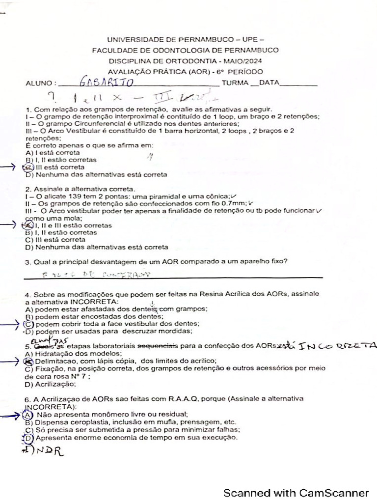 Prova 110 AOR (1) | PDF