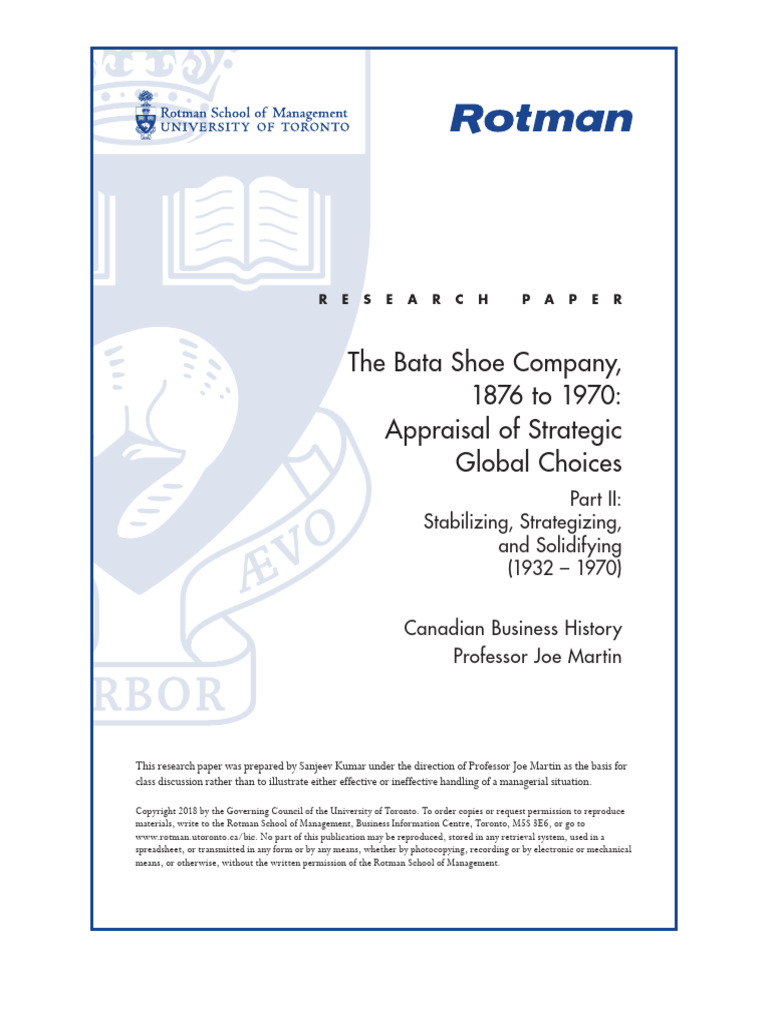 CBH Bata Research Paper - Part II - FEB2019 - HR | PDF | Nazi Germany