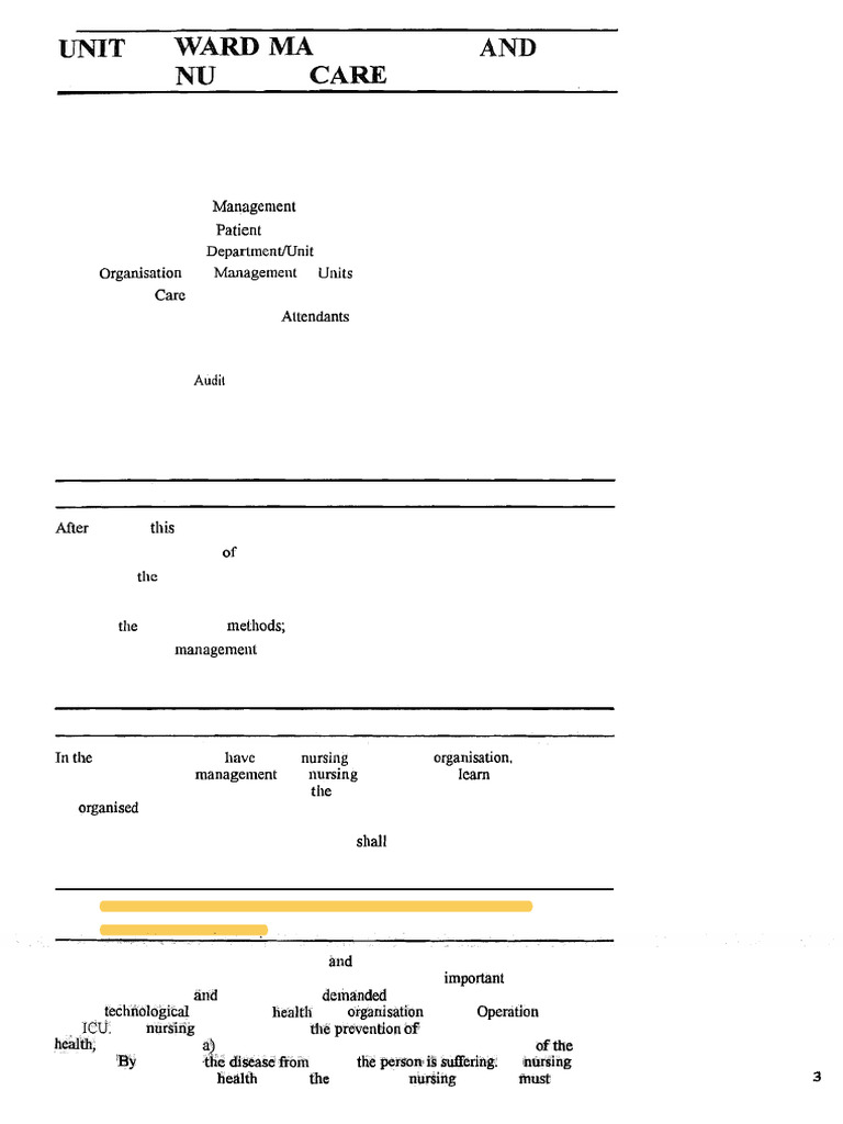 Ward Management and Nursing Care | PDF | Hospital | Nursing