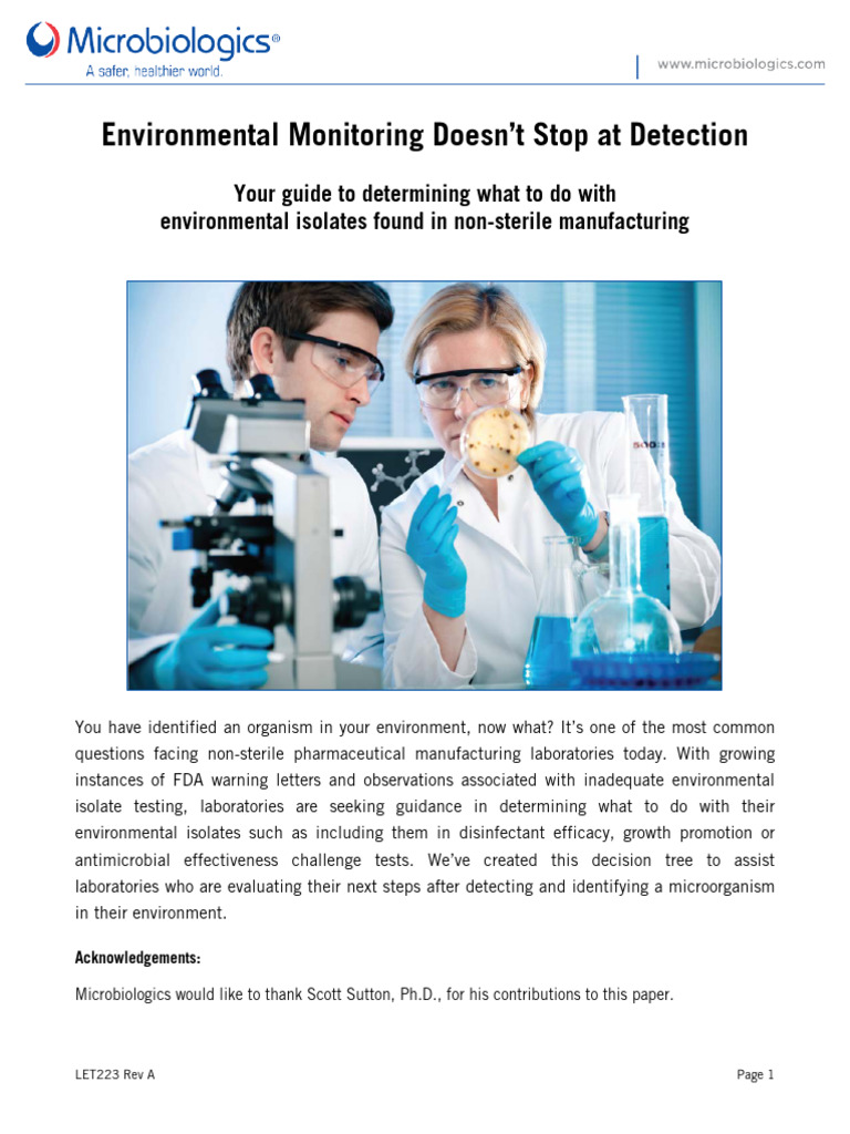 Non-Sterile Lab Isolate Guidance | PDF