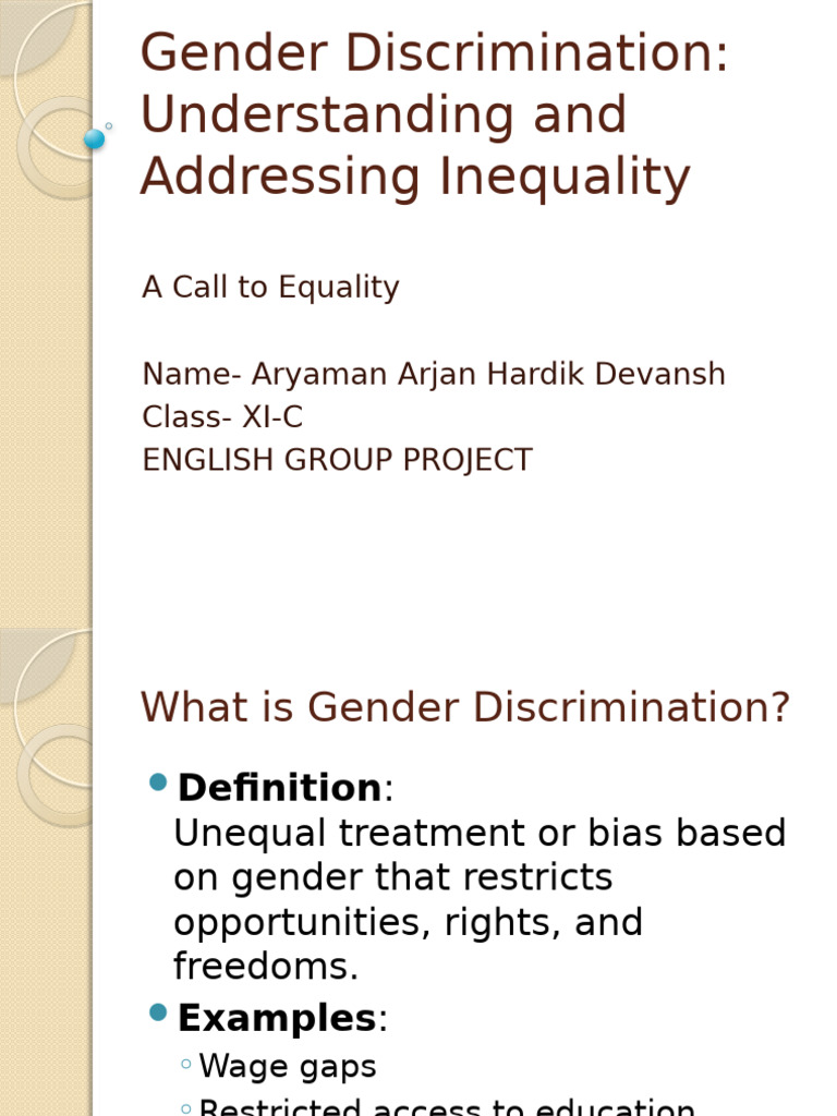 Gender Discrimination | PDF