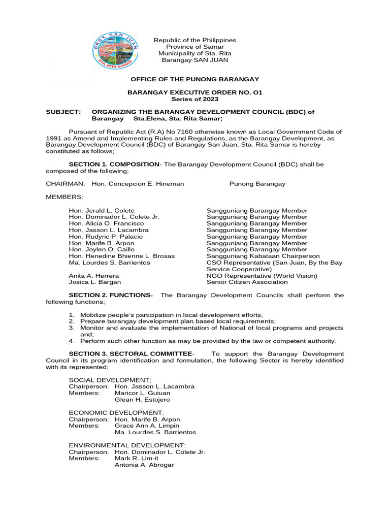 Bdc No 1 Pdf Legal Documents Governance