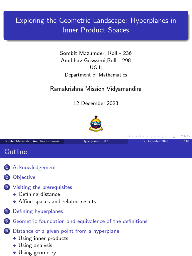 Hyperplanes_in_IPS | PDF | Vector Space | Geometry