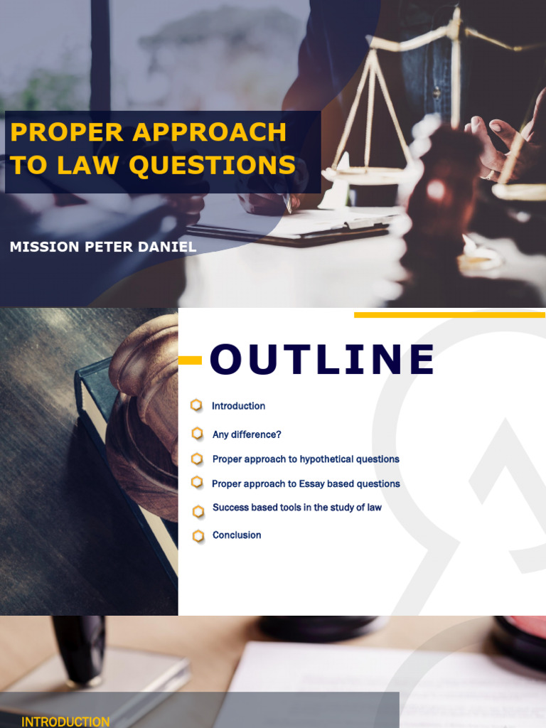 Approach to Law Questions | PDF | Jurisdiction | Lawsuit