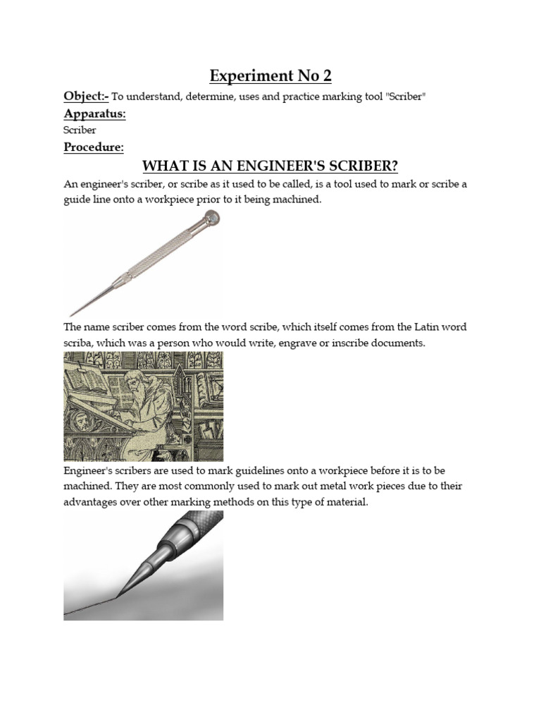 SCRIBER EXPERIMENT | PDF | Steel | Alloy