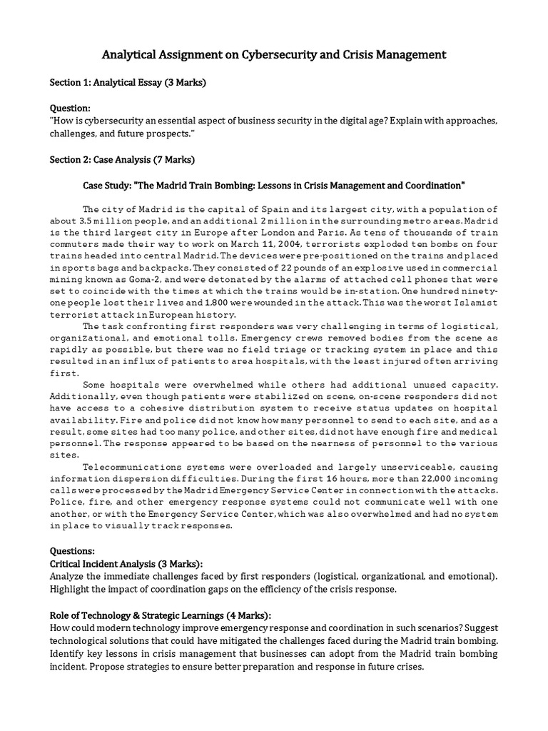 Analytical Assignment | PDF | Business