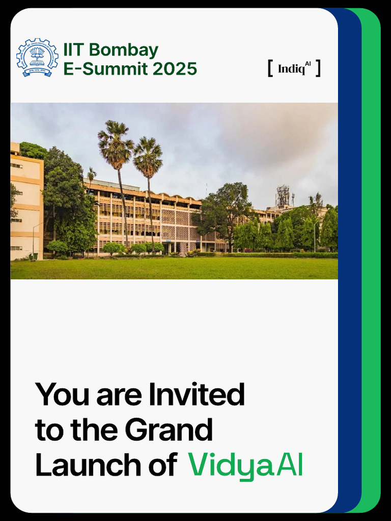 Invitation Letter IIT Bombay E-Summit VidyaAI Launch DR Utpal Chakraborty | PDF