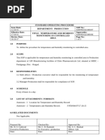 SOP Monitoring of Temperature and RH | PDF | Physical Sciences ...