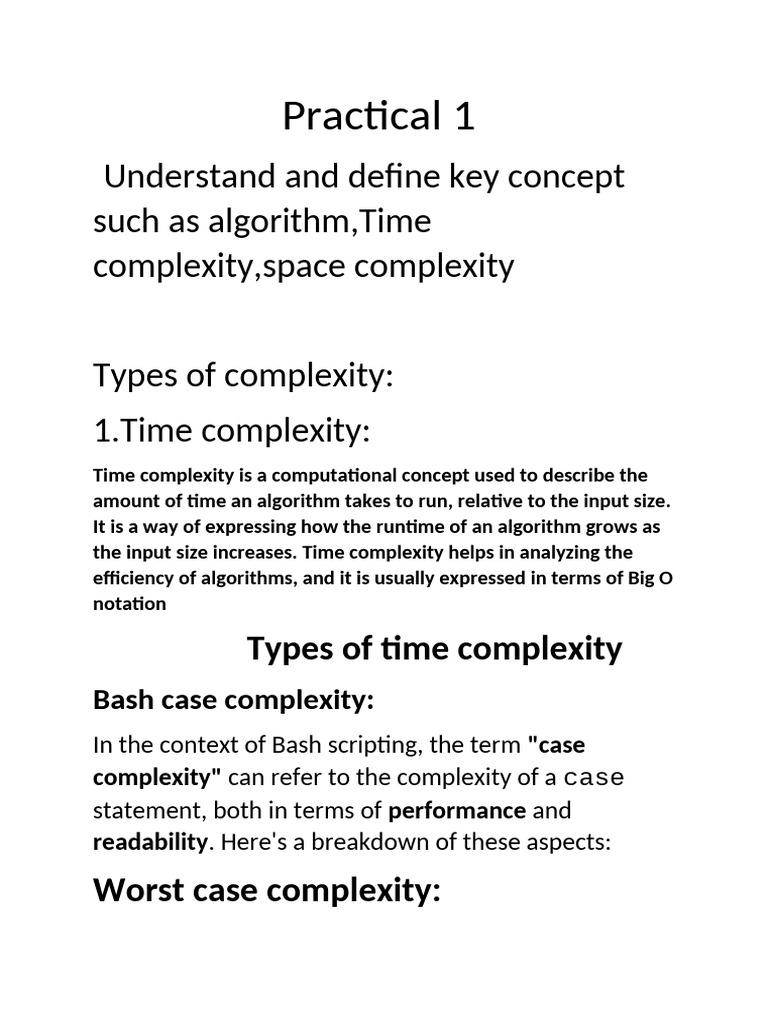 Practical 1 Ds | PDF | Computational Complexity Theory | Time Complexity Practical 1 Ds | PDF | Computational Complexity Theory | Time Complexity