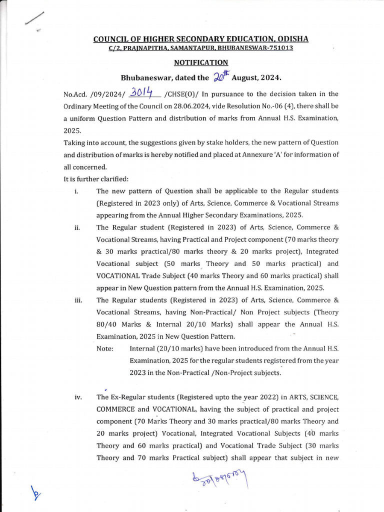 Syllabus For New Question Pattern For AHSE, 2025 | PDF
