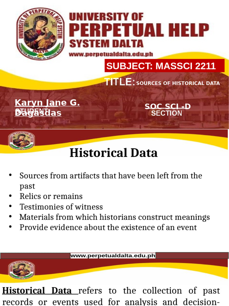Sources of Historical Data Explained | PDF | Primary Sources