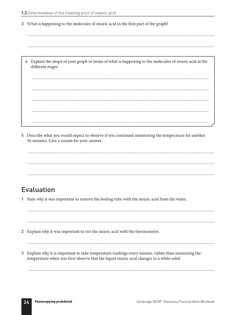 Cambridge IGCSE Chemistry Practical Skills Workbook by Bryan Earl New ...