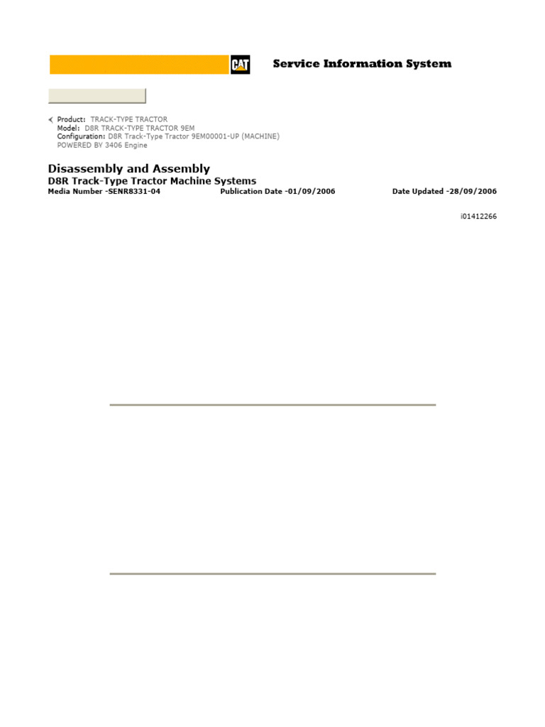 D8R Bulldozer Tilt Cylinder Installation | PDF | Tractor | Manufactured ...