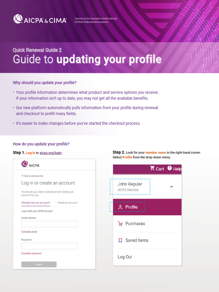 Guide To Updating Your Profile | PDF | Microsoft Windows | Operating ...