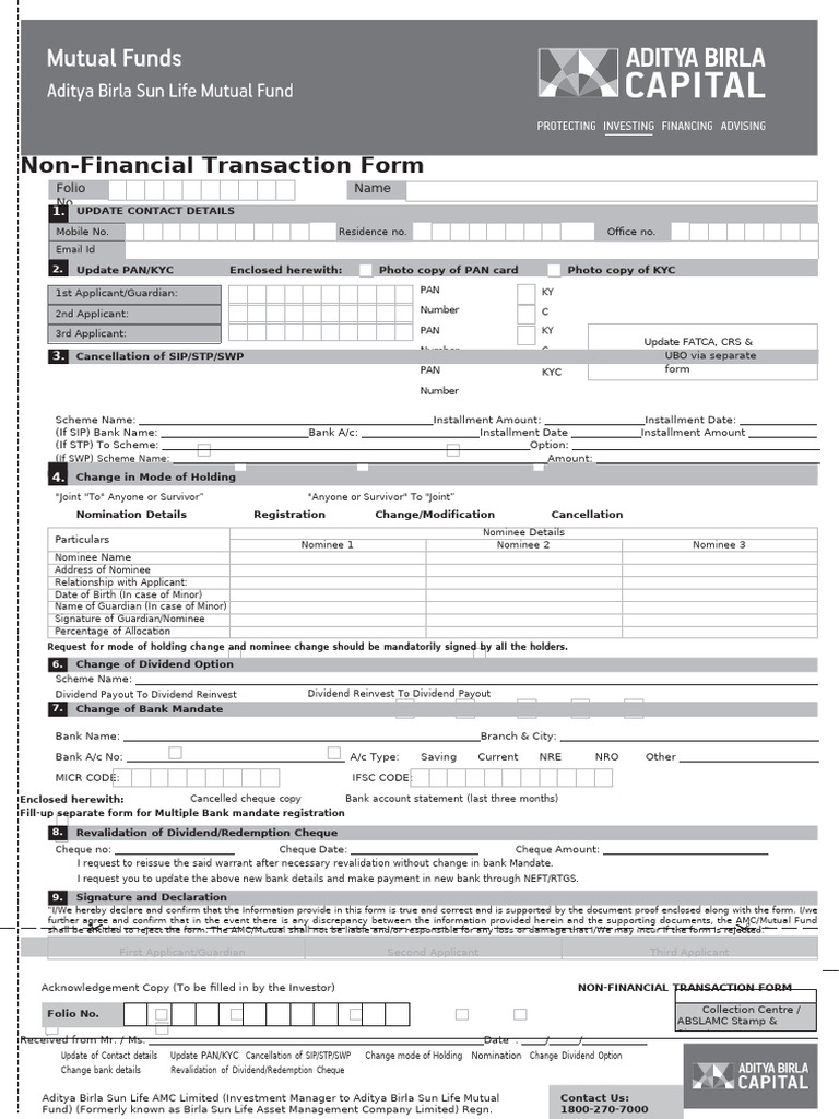 Common-NFT-Form-Rev-1 (1) (1) | PDF | Cheque | Banks