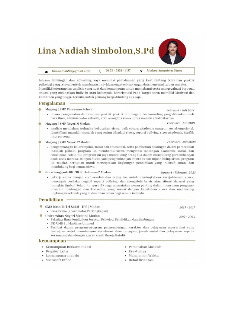 File Berkas Lamaran Lina Nadiah Simbolon | PDF