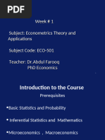 2022econometrics Chapter One by Habtamu | PDF | Econometrics | Statistics