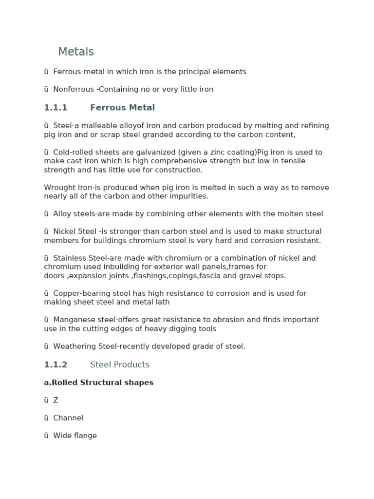 Metals | PDF | Steel | Iron