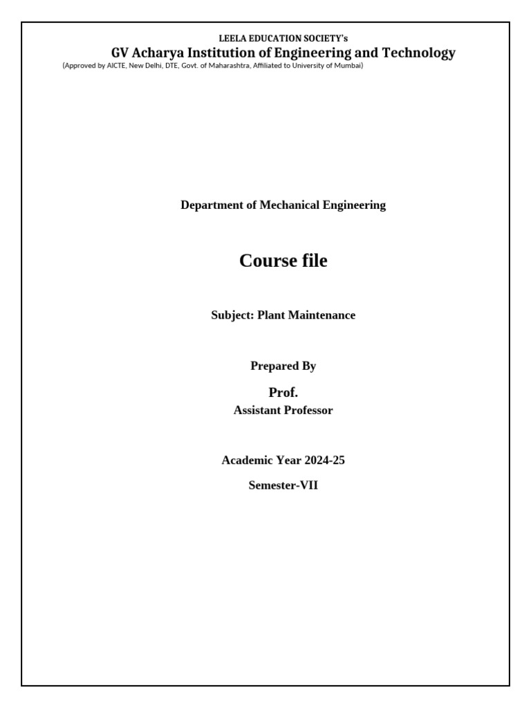 Gvaiet TH Course File Format New | PDF