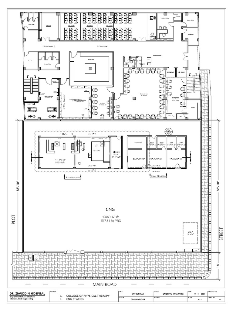 School and CNG Station Layout Plan | PDF