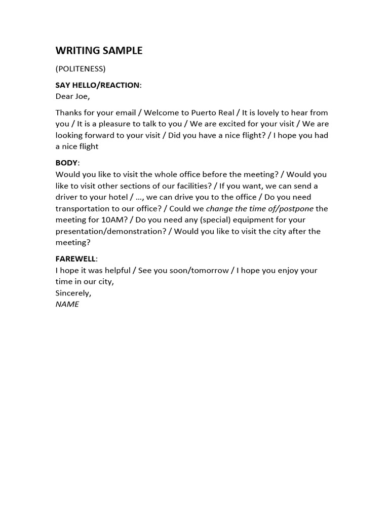 U6 - Writing Sample | PDF