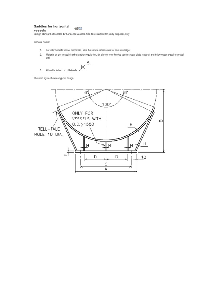 Saddles For Horizontal Vessels | PDF