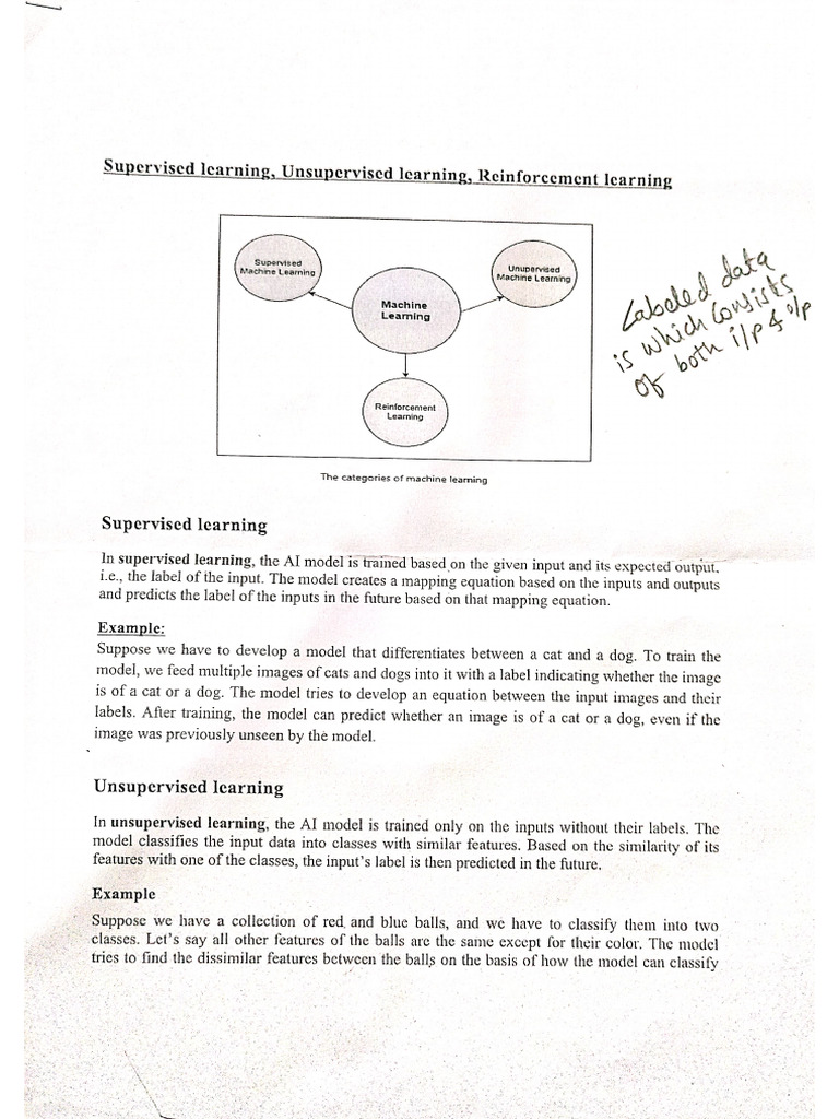 Types of ML Notes | PDF