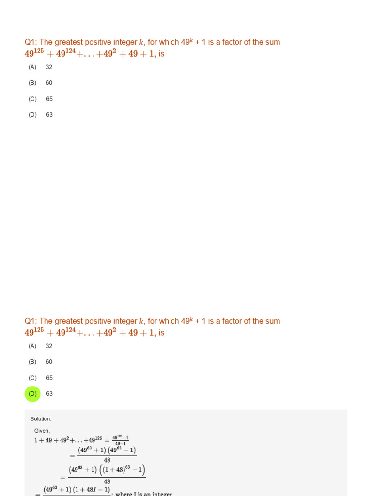 Sequences and Series - JEE Mains Best PYQ | PDF | Mean | Numbers