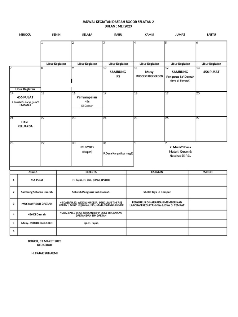 Kalender MEI 2023 | PDF